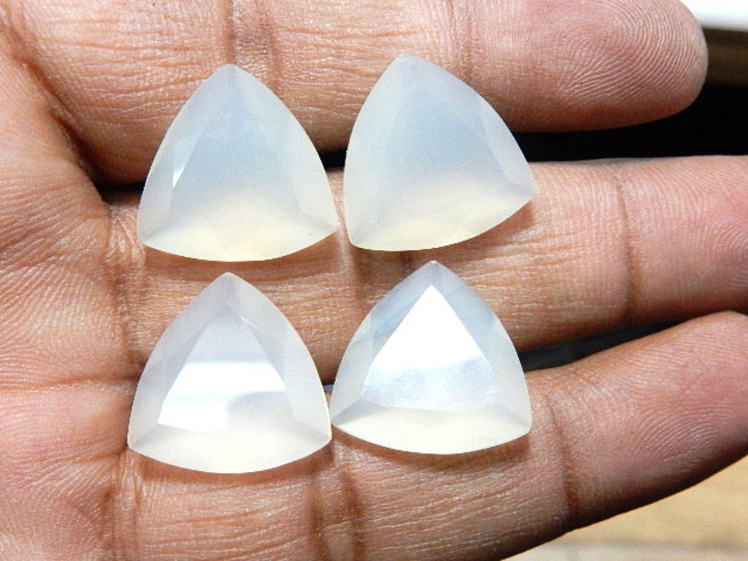Onyx-cut-stone-natural AAA White Onyx Triamgle Cut Stone 18x18mm -4pc ...
