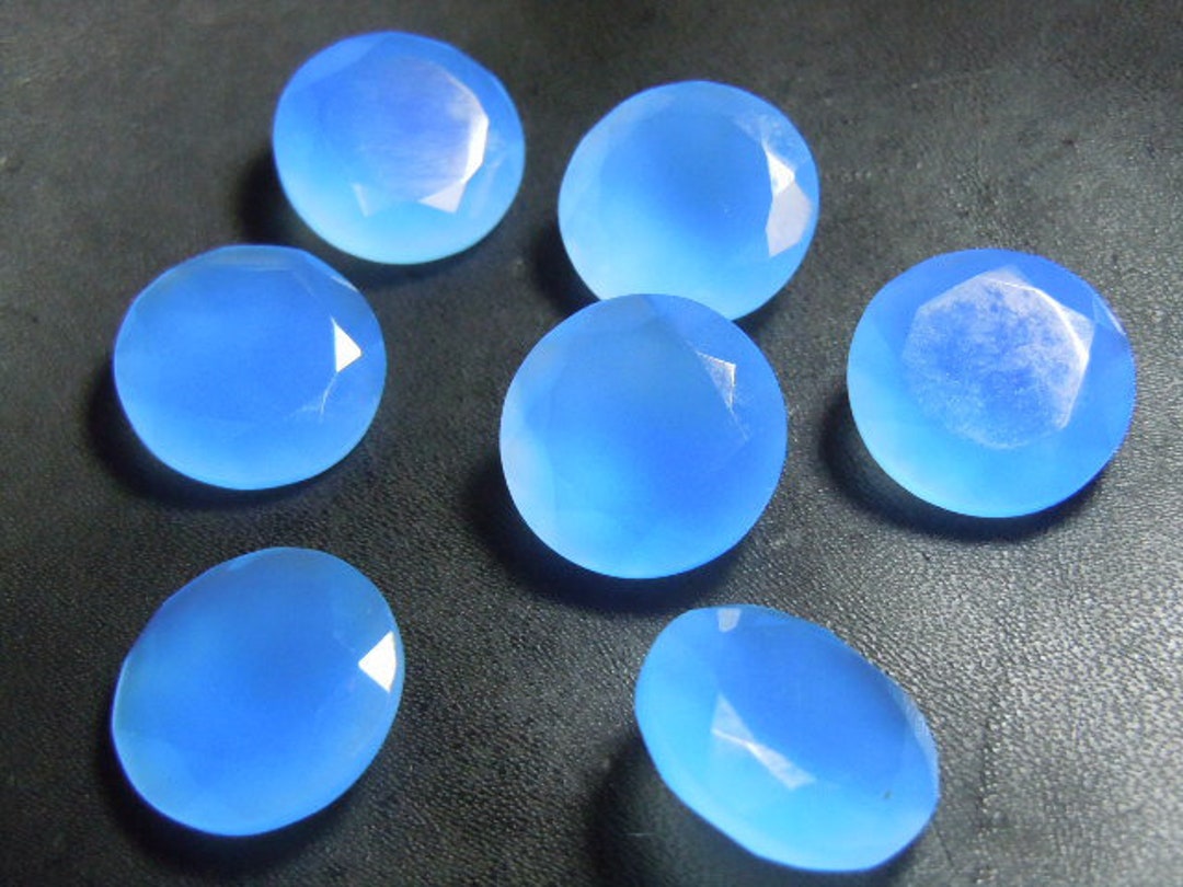 Chalcedony,chalcedony Cut-stone,blue-chalcedony,gemstone,size 16x16mm ...
