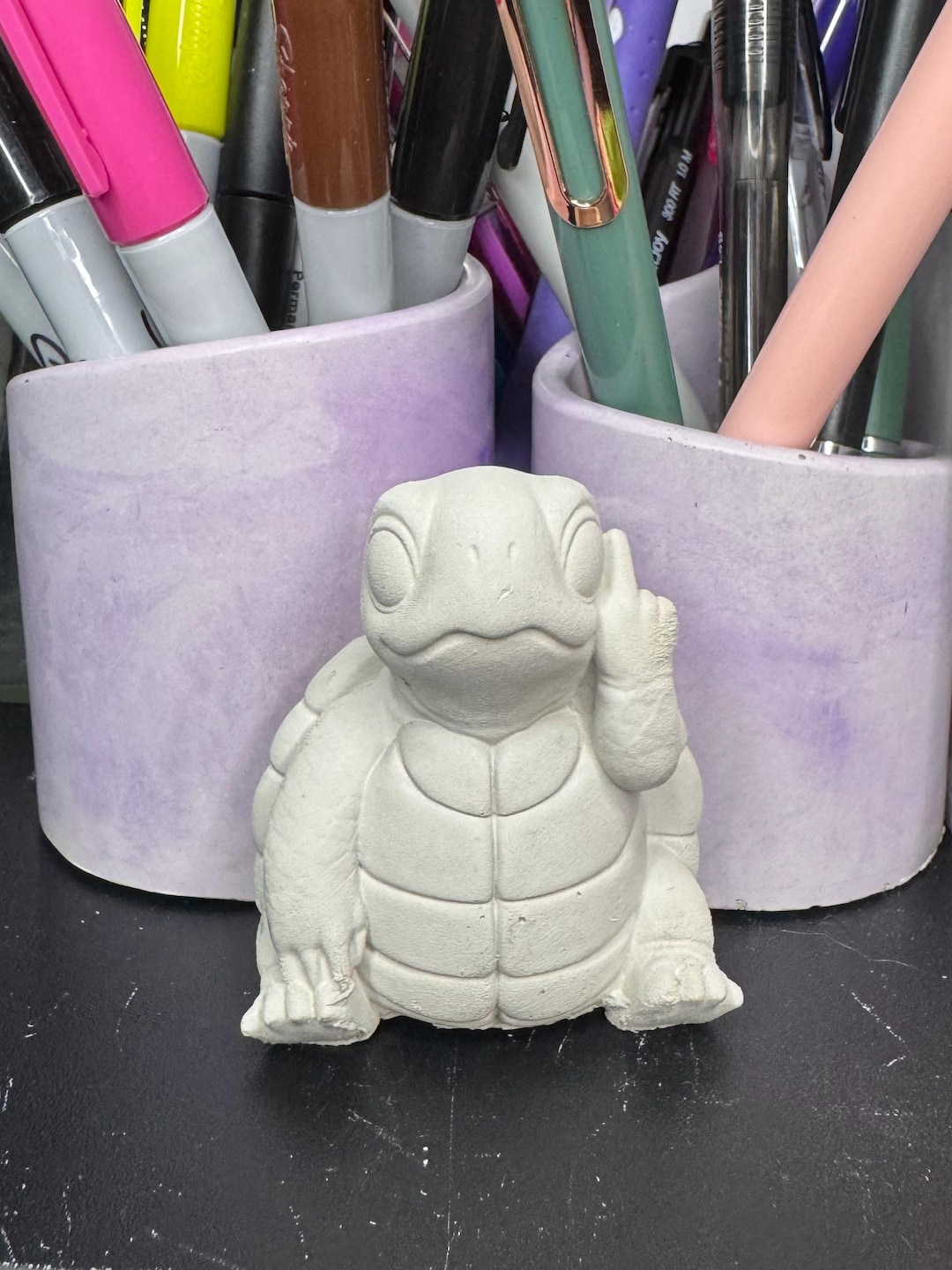 Shell Off: Small Concrete Turtle Flipping the Bird - Etsy