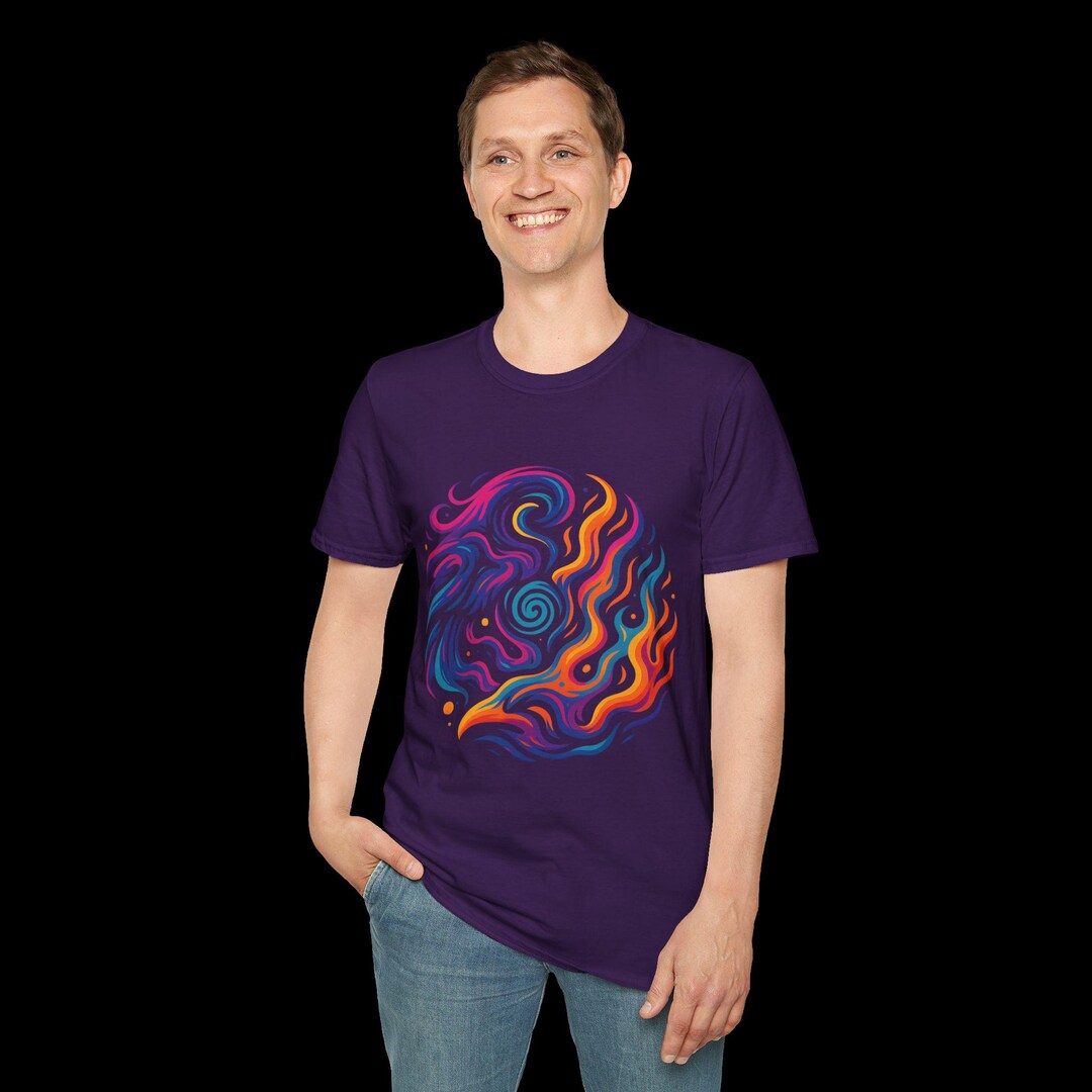 Cosmic Swirl T-shirt | Psychedelic Galaxy Art, Unisex Tee - Etsy