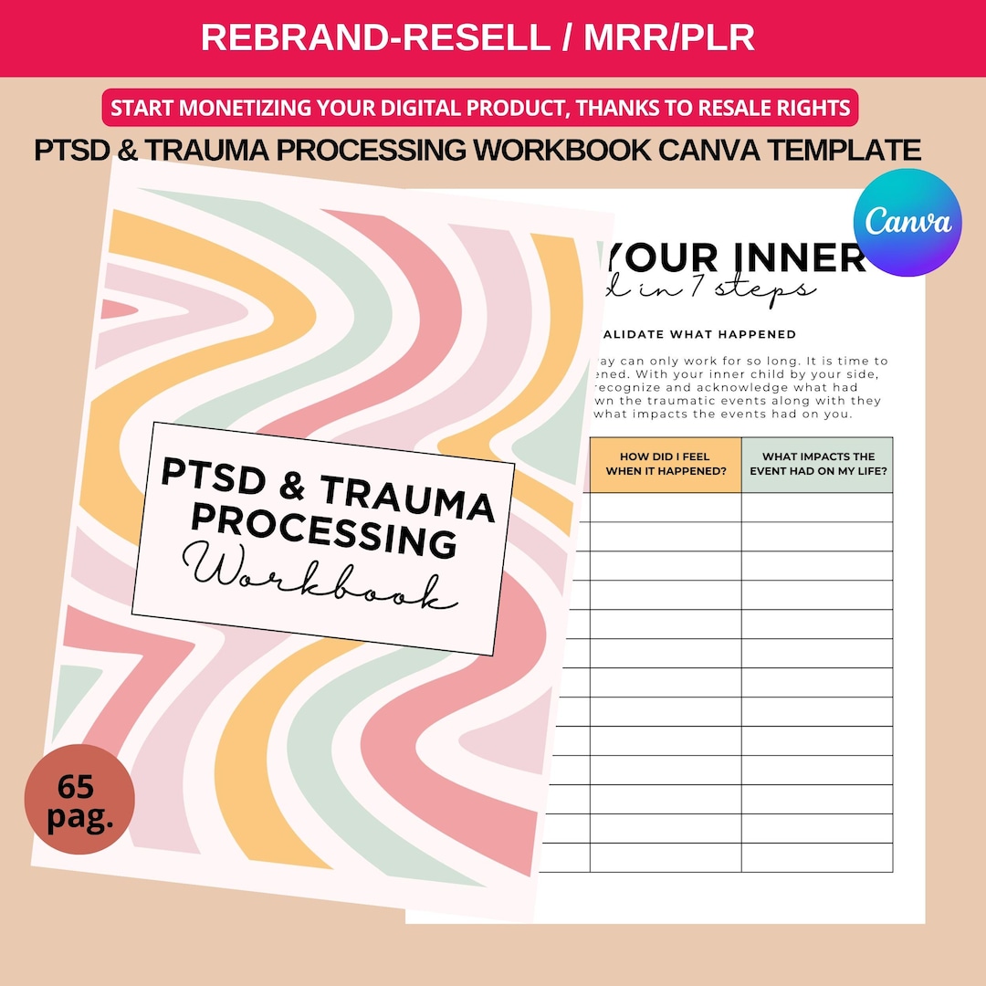 PTSD Trauma Processing Workbook: Canva Template, PLR Rights - Etsy