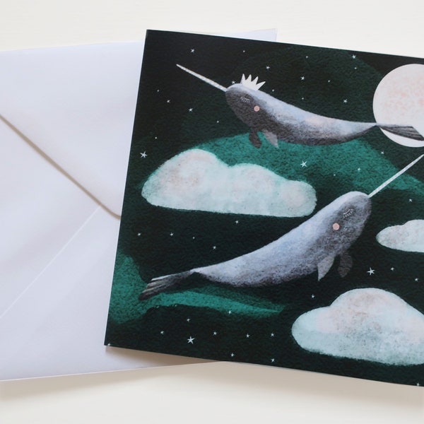 Narwhal Card - Etsy UK