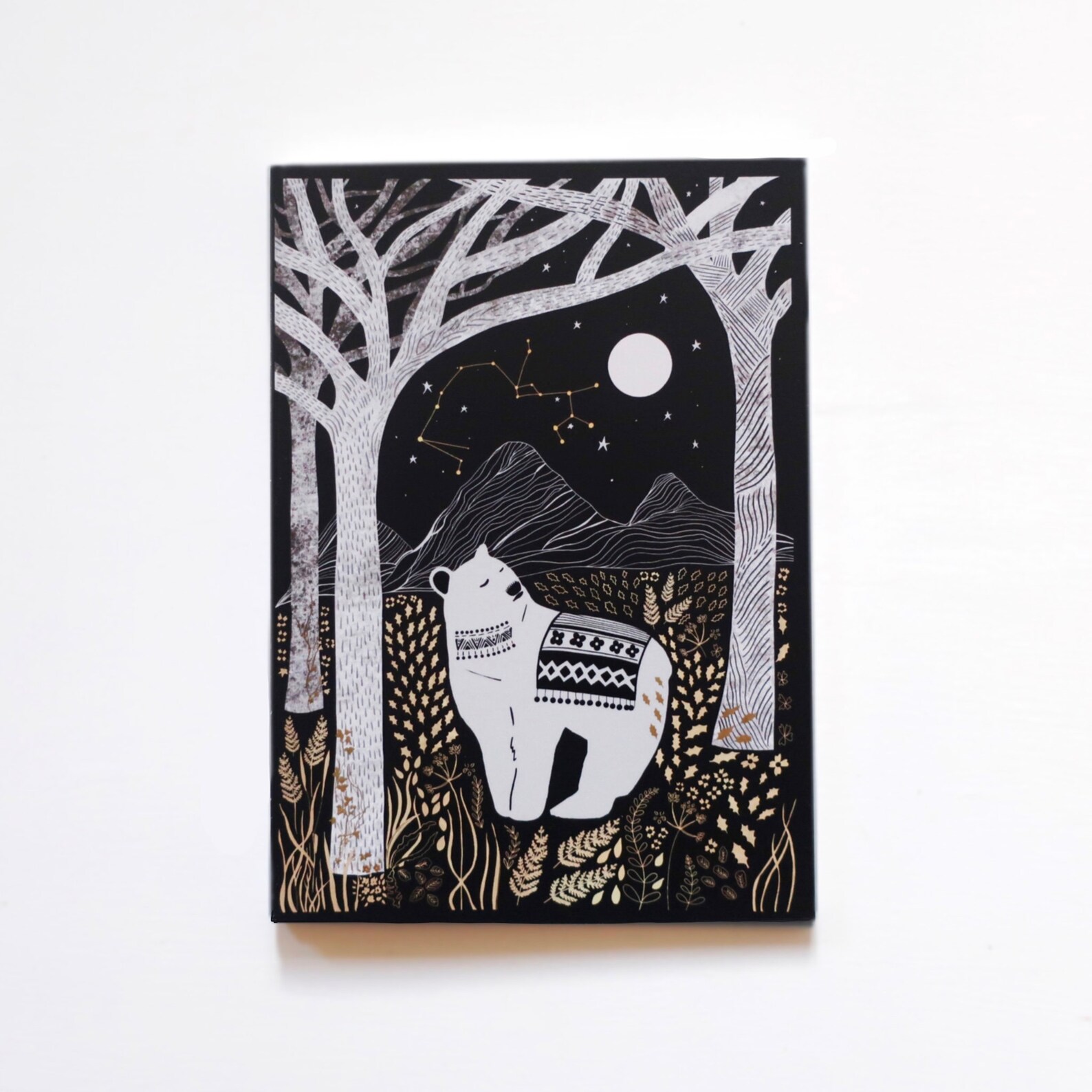 Bear notebook plain sketchbook stationery whimsical | Etsy