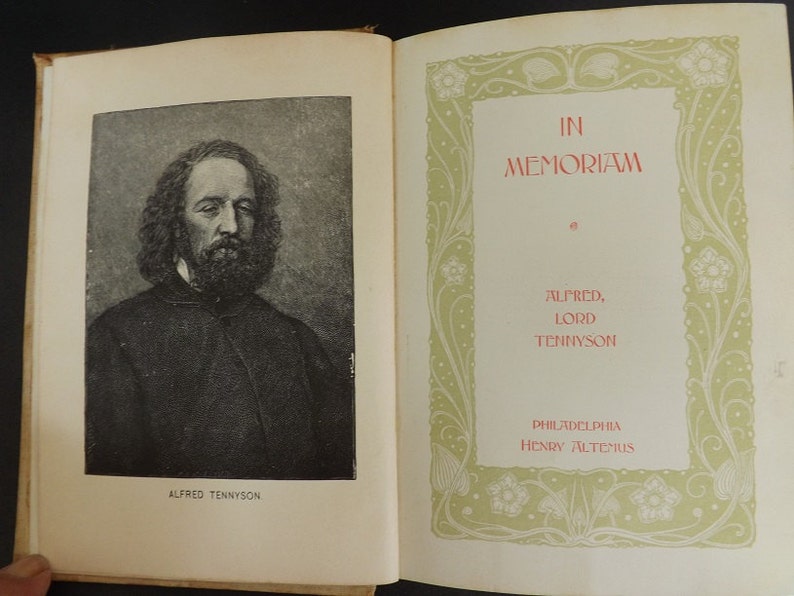 1897 Antique Book In Memoriam Alfred Lord Tennyson Poetry | Etsy