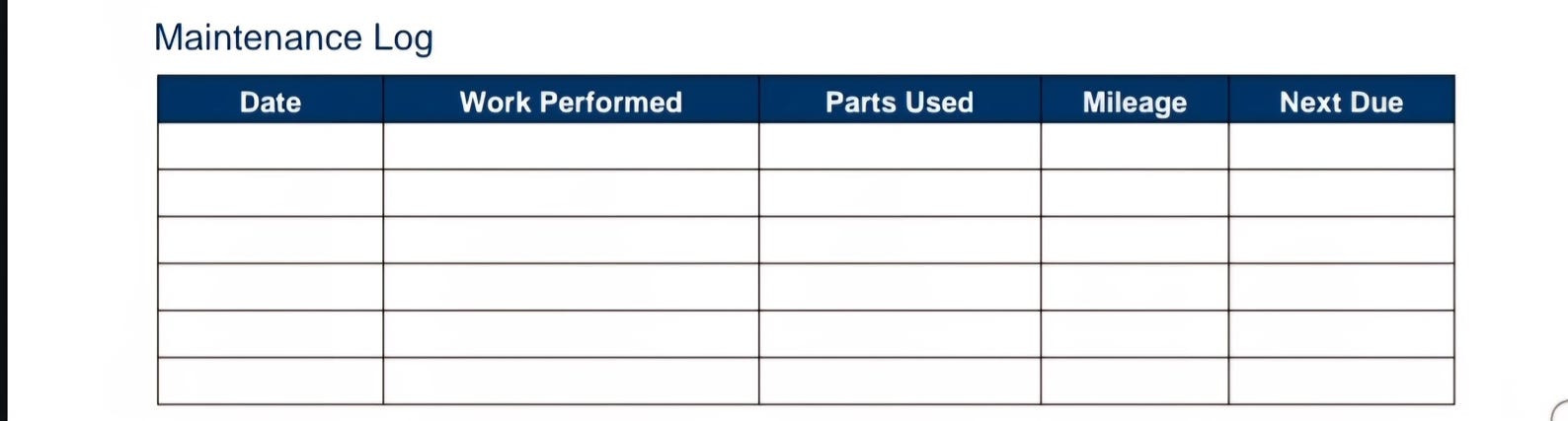 Trailer Maintenance Checklist | Inspection Log, Boat, Cargo (printable ...