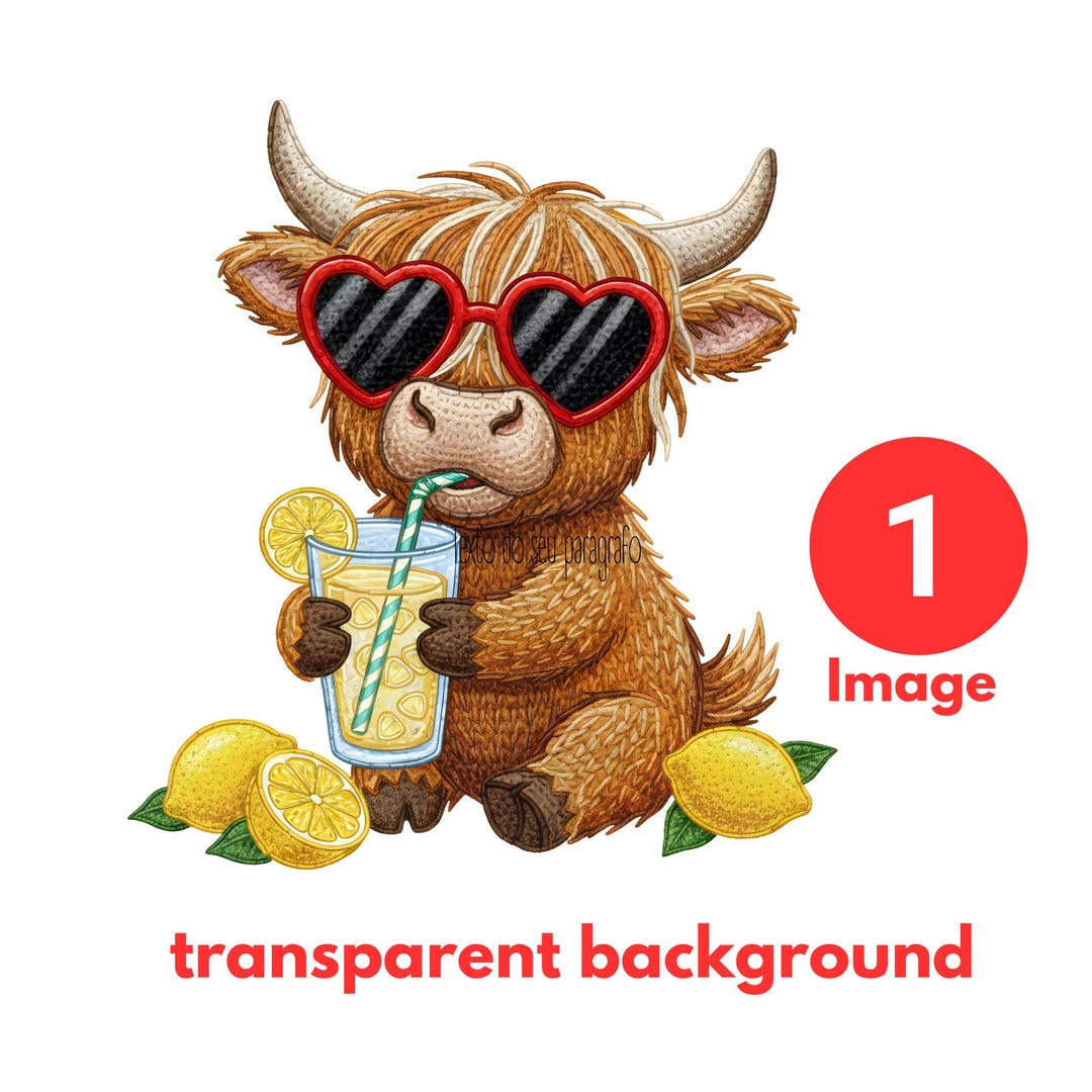 Highland Cow PNG Clipart Transparent Background, Cute Cow With Lemon ...