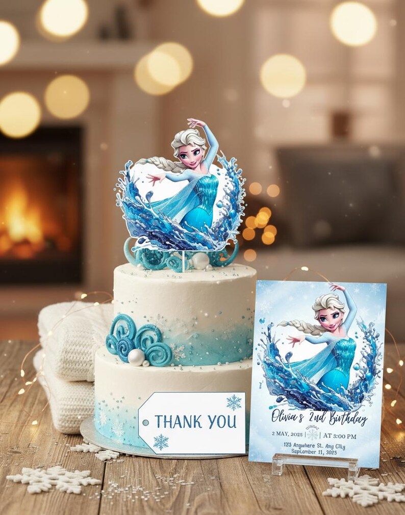Elsa Frozen Birthday Invitation | Winter Wonderland Party (digital ...