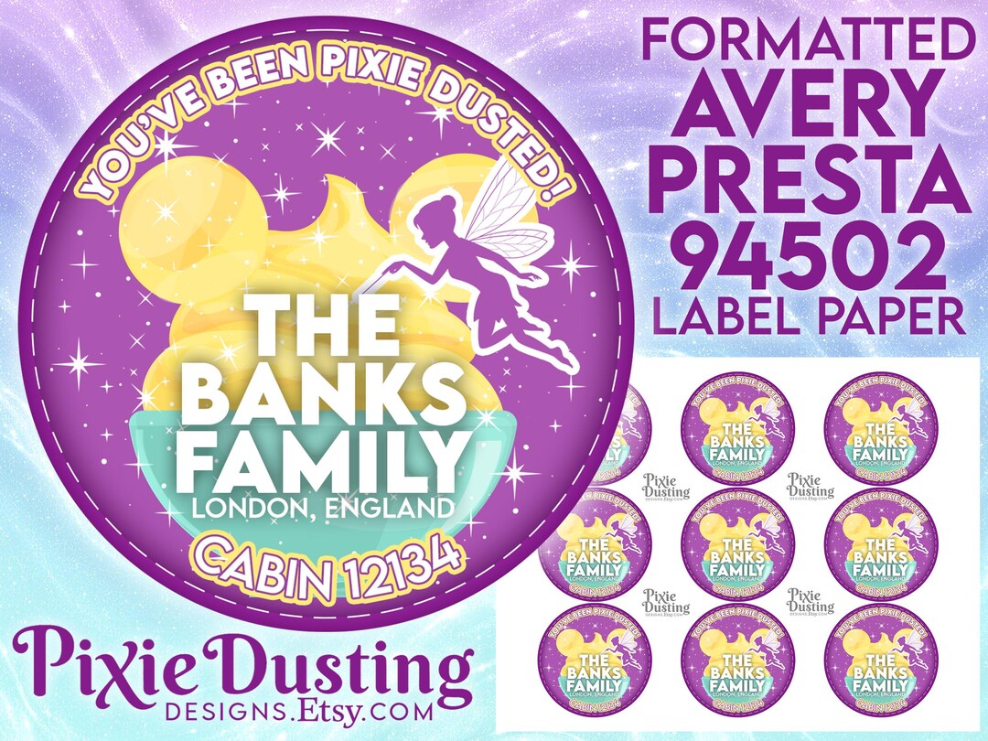 Custom Dole Whip Pixie Dusting Cruise Tags: Printable Digital Download ...