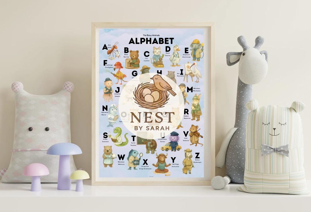 Alphabet A-Z Poster || Animals With Occupations Theme || 4 Backgrounds ...