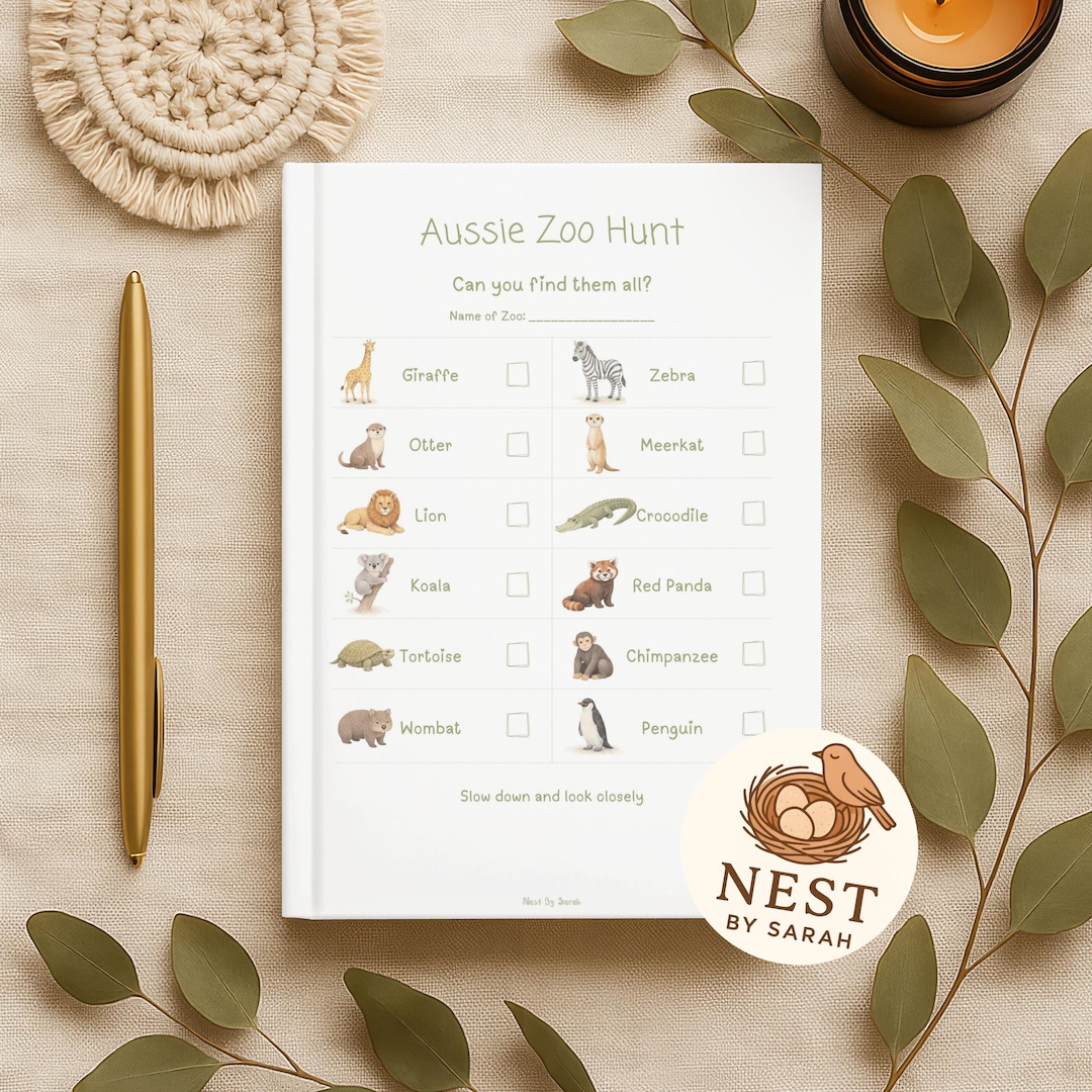 Aussie Zoo Scavenger Hunt Printable | Includes Drawing Pages | Early ...