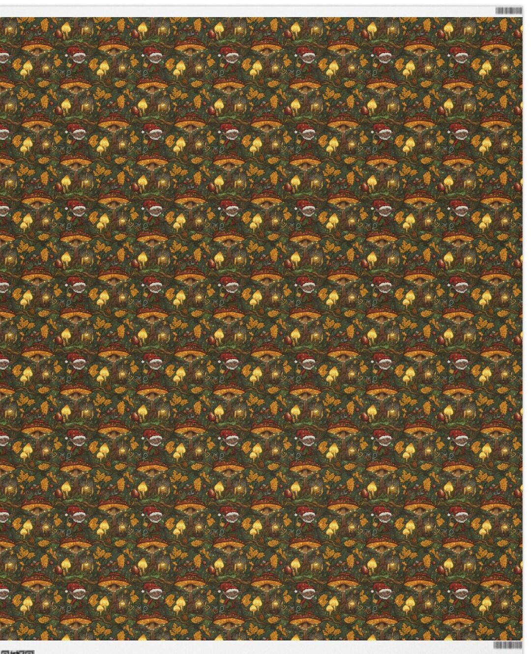 Goblin Core Wrapping Paper, Woodland Fungi Pattern, Autumnal Packaging ...