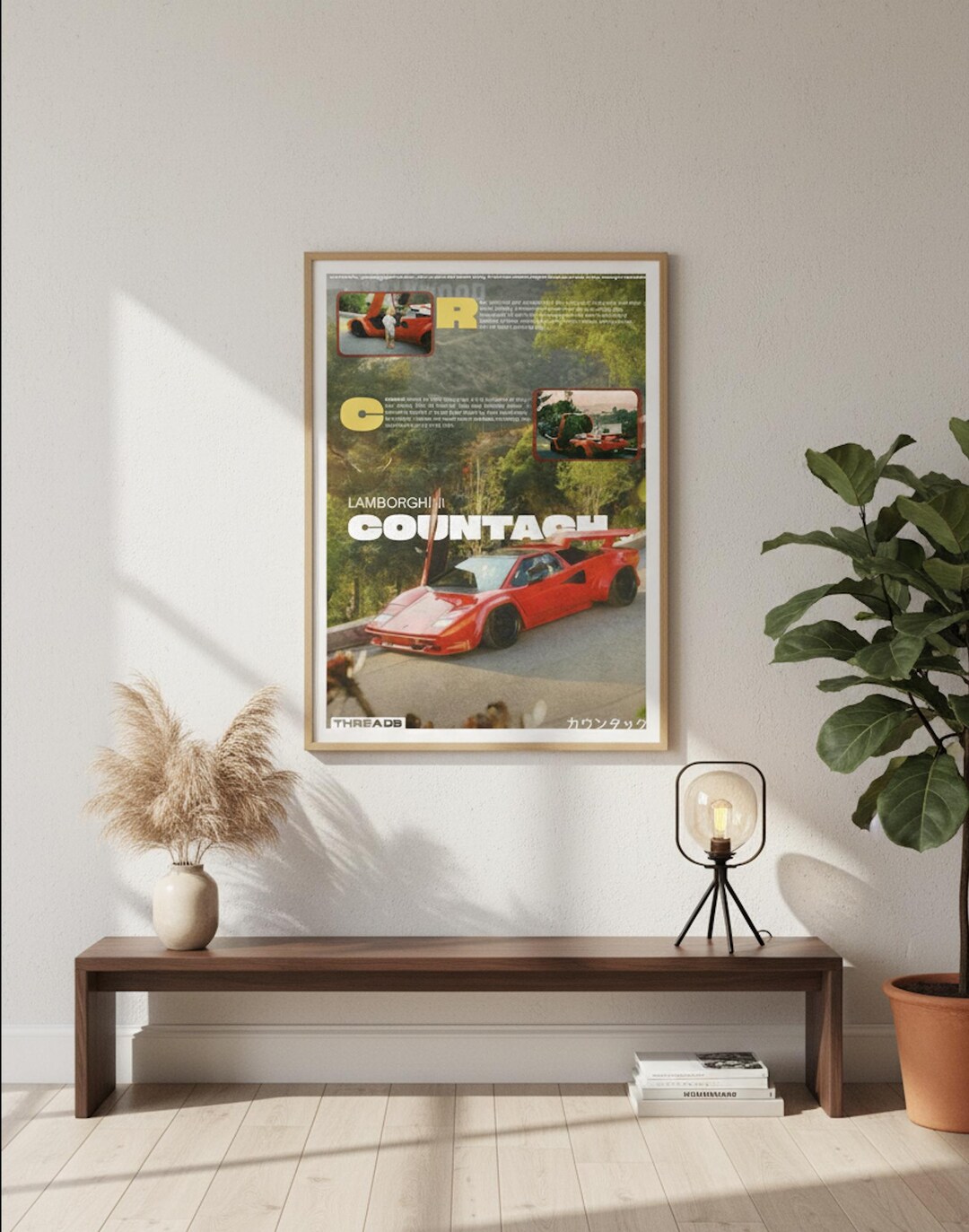 Lamborghini Countach Poster | Digital Car Wall Art | Classic Supercar ...