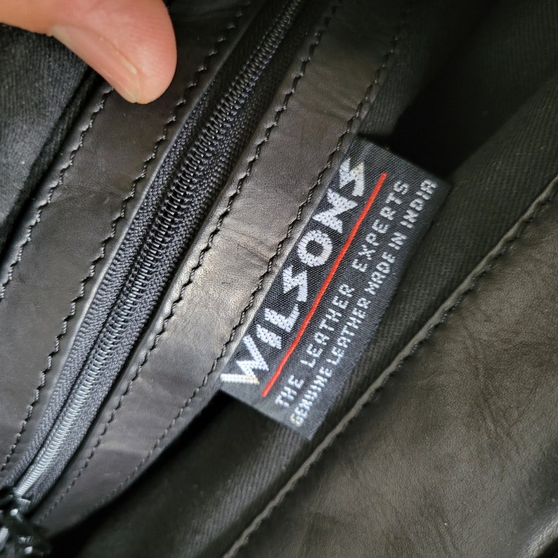 Vintage WILSONS the Leather Experts Black Genuine Leather Laptop ...
