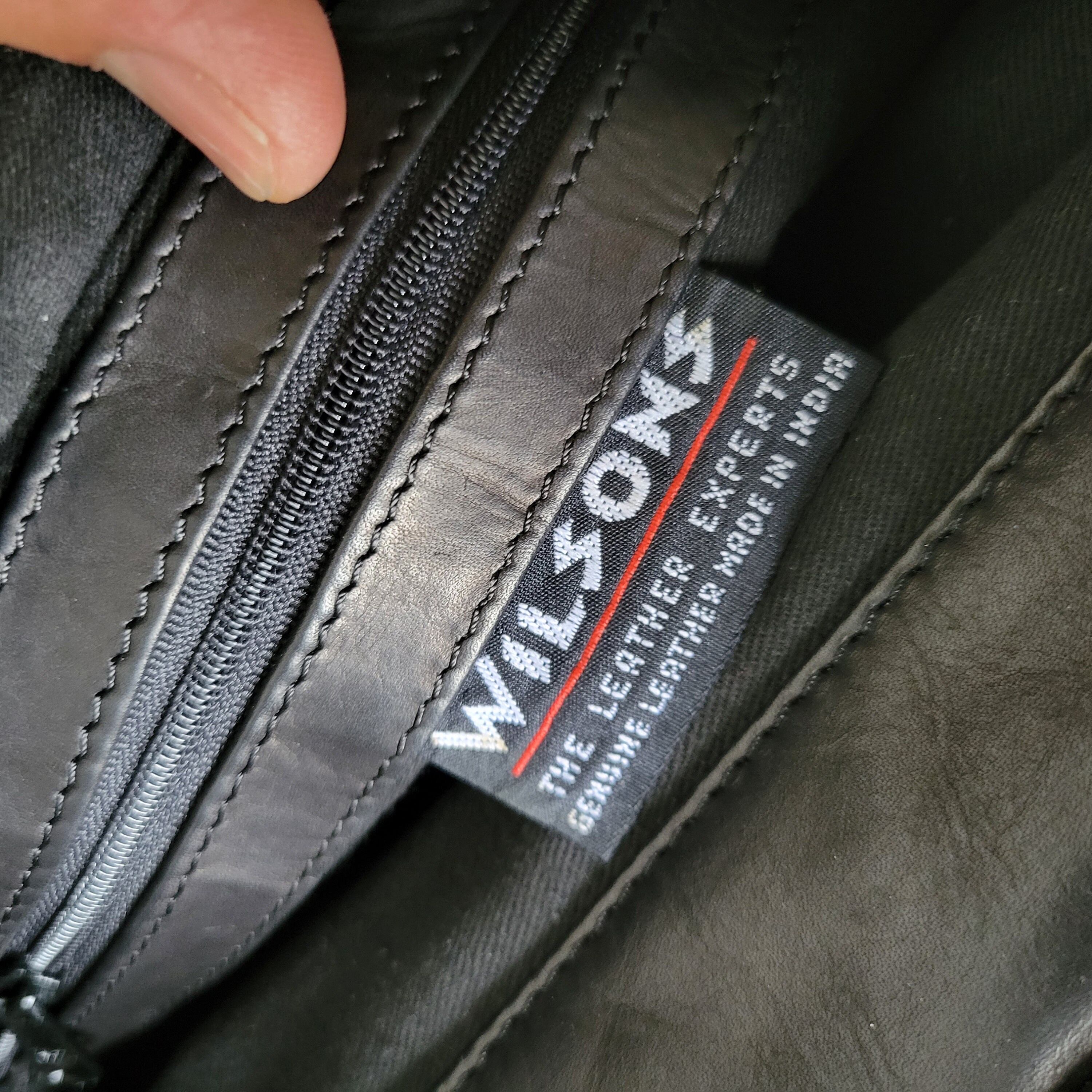 Vintage WILSONS the Leather Experts Black Genuine Leather Laptop ...