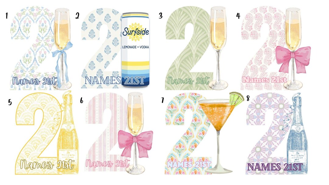 21 Birthday Sign | Digital Download | Grand Millennial - Etsy
