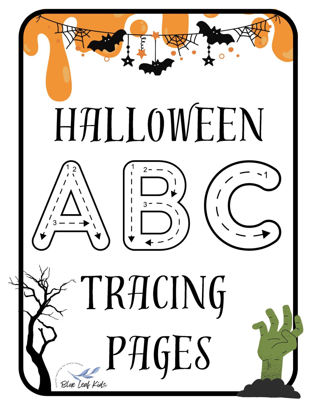 Halloween Alphabet Tracing Sheets - Etsy