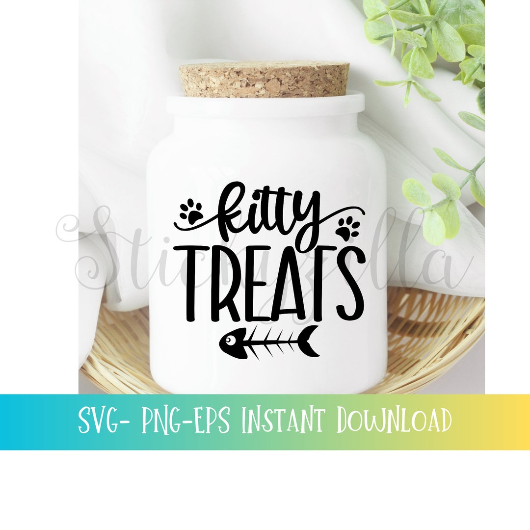 Cat Treat Graphic 4 - Cat Cut Images SVG EPS PNG Instant Download for ...