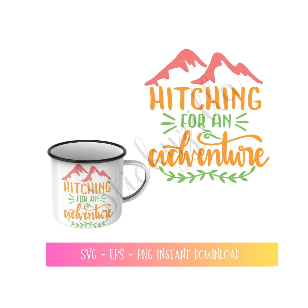 Hitching for an Adventure Summer Beach Themed Image SVG EPS PNG Instant ...