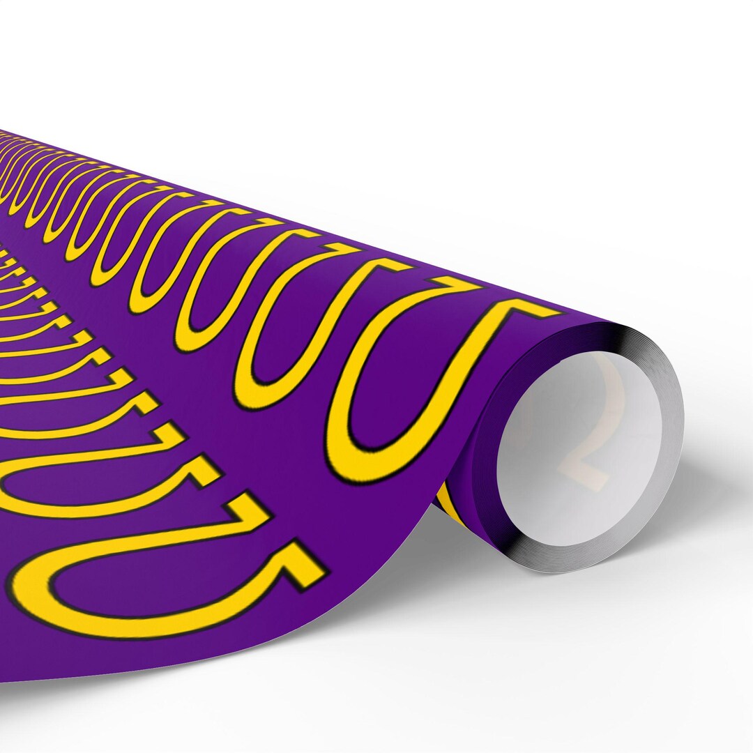 Omega Purple and Gold Pattern Wrapping Paper - Etsy