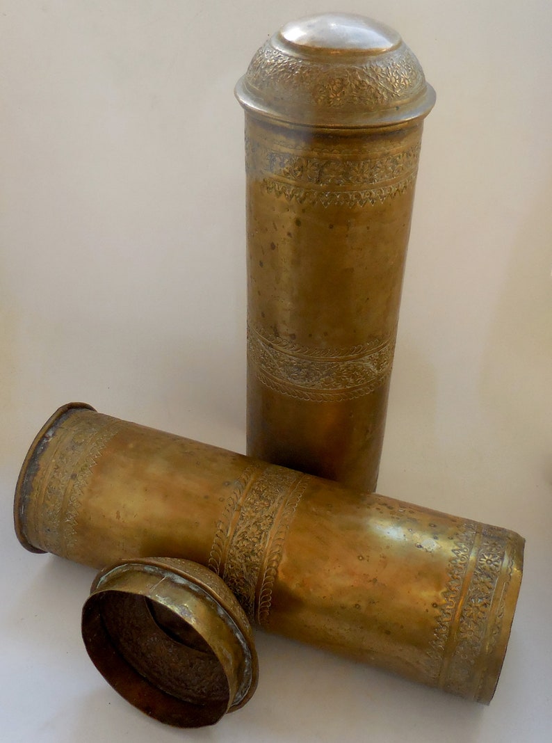 Handmade Brass Canister/containers, Brass From India - Etsy
