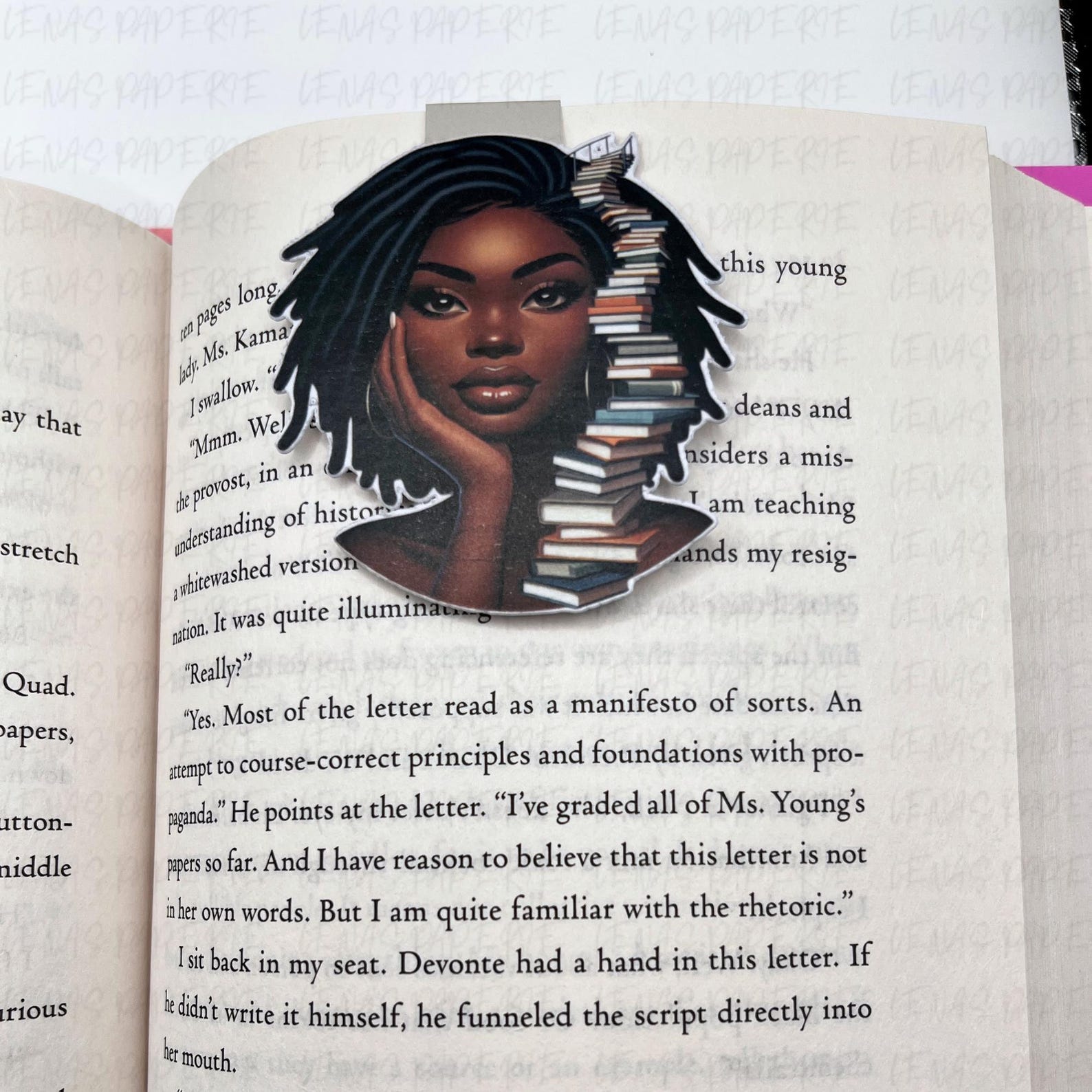 Afrocentric Black Woman Magnetic Bookmark Natural Hair Melanin Queen ...