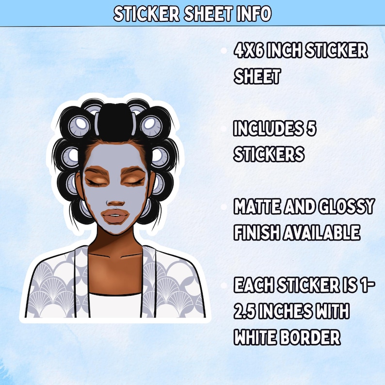 Black Girl Planner Stickers, Sweet Dreams Night Routine Sticker Sheet ...