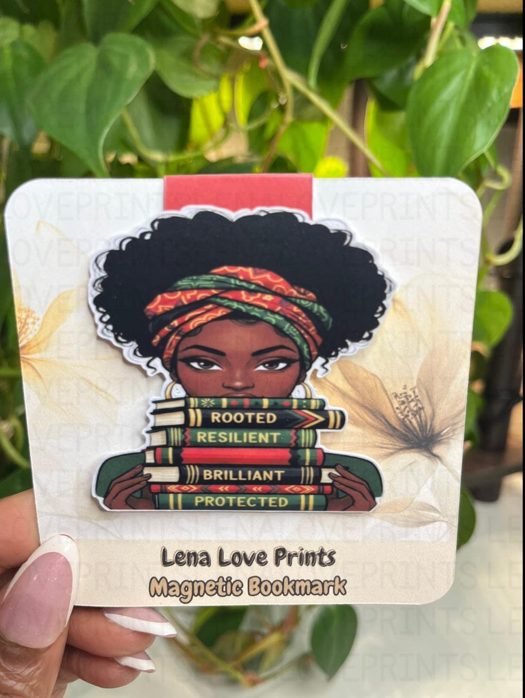 Black Girl Magnetic Bookmark, Rooted and Resilient Reader Gift ...