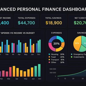 Ultimate Personal Finance Dashboard – Elite Edition | Advanced Budget ...