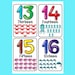 Ocean Animals Number Flashcards 1-20: Printable Math Learning Cards ...