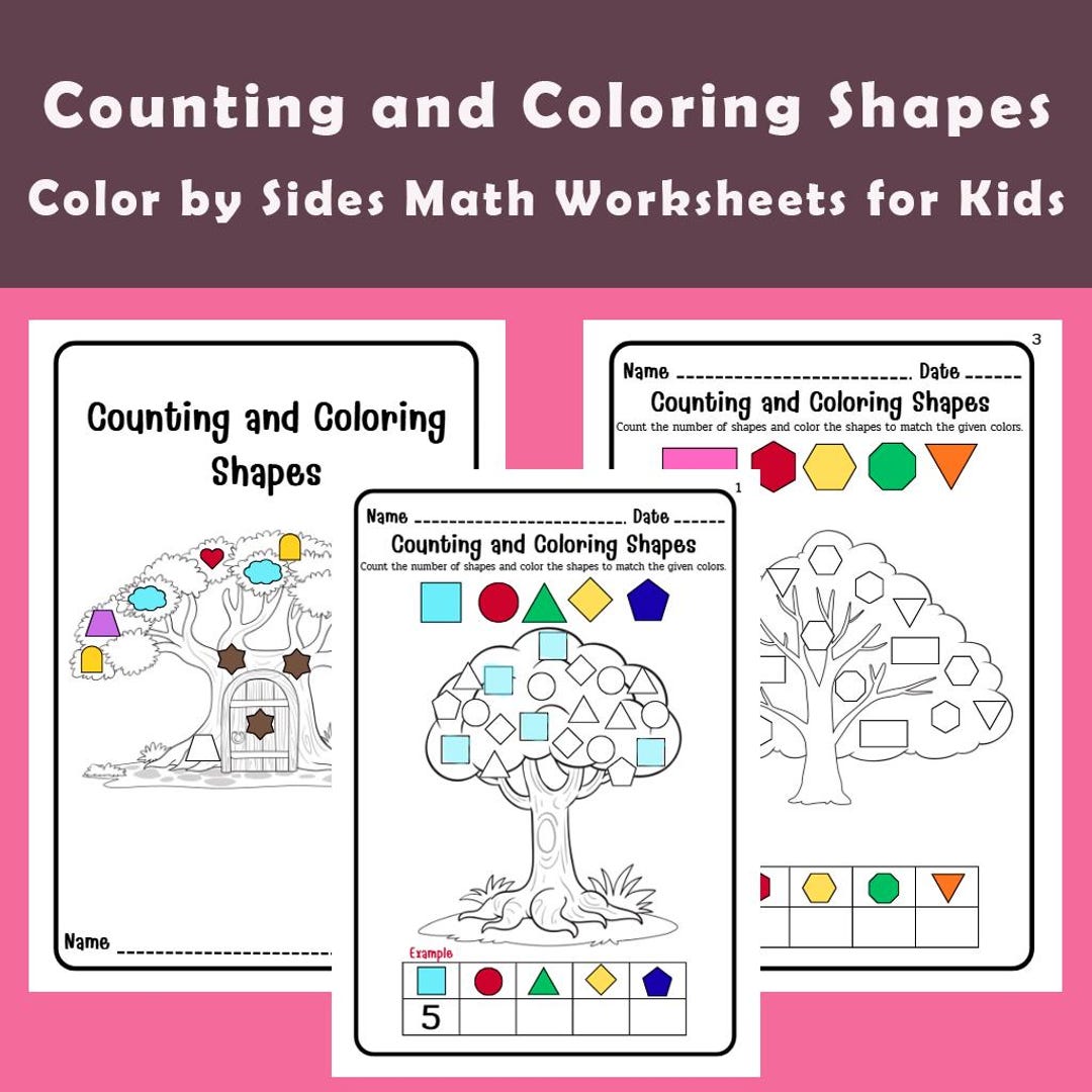 Shapes Learning | Counting, Coloring & Matching Cut and Paste ...