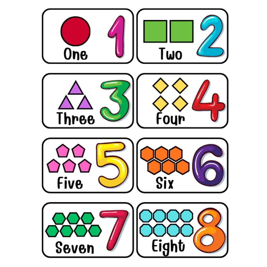 Shapes Number Flashcards 1-20 – Printable Learning Cards - Etsy