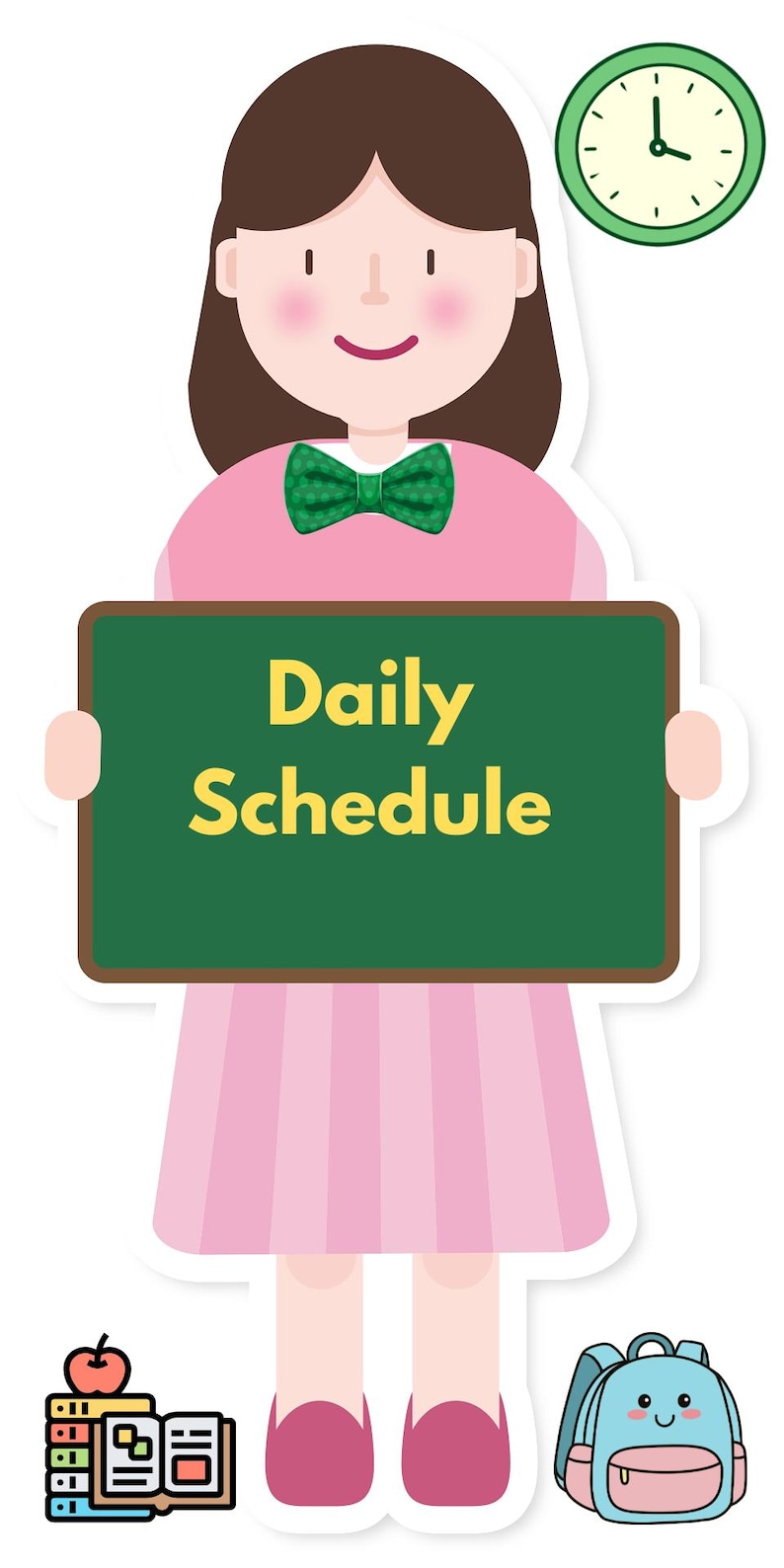 Daily Schedule Poster and Visual Chart - Etsy