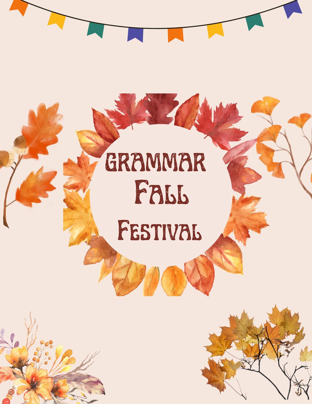 Fall Grammar Worksheet Packet | Grades 3-6, ELA Practice (PDF Download ...