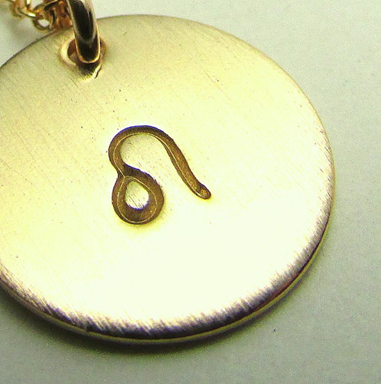 Leo Charm Necklace Gold Leo Zodiac Necklace Leo Symbol - Etsy