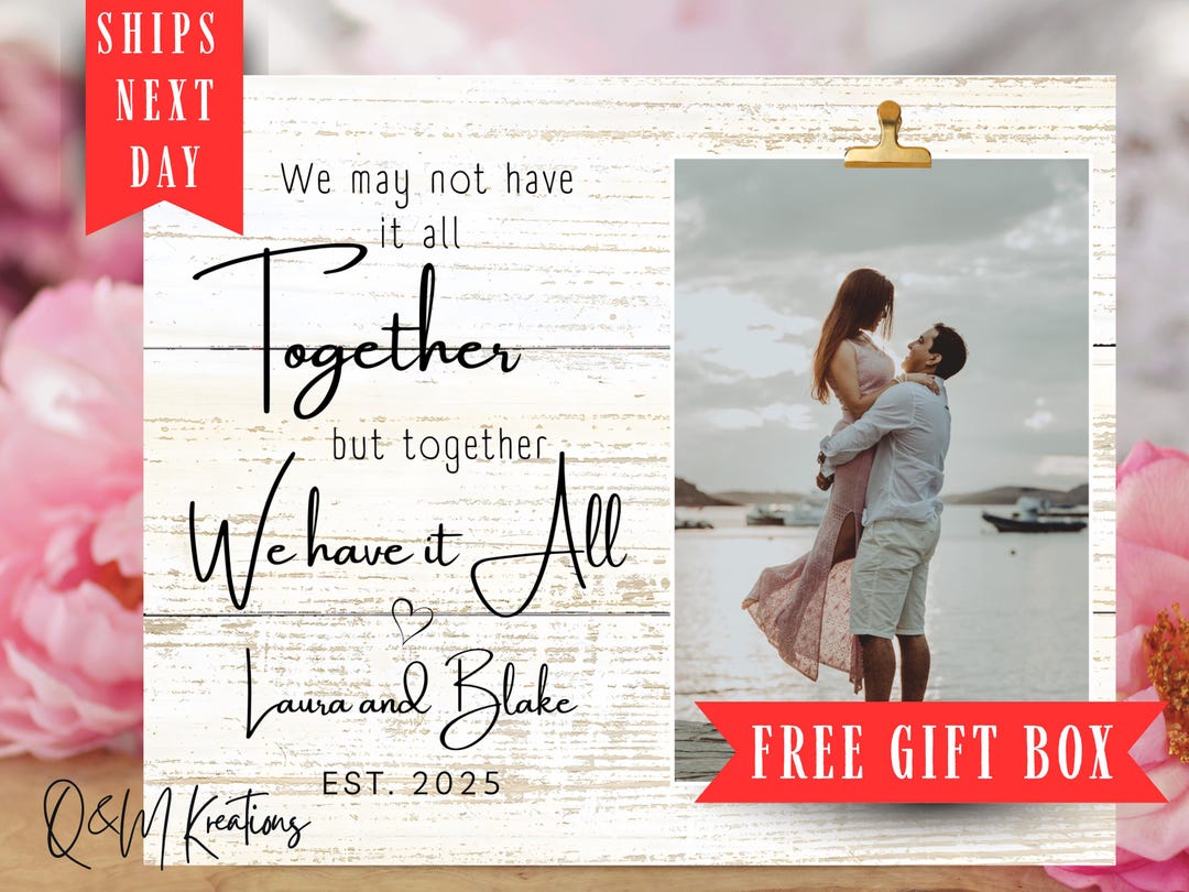 Personalized Picture Frame, Couples Photo Board, Picture Frame for ...