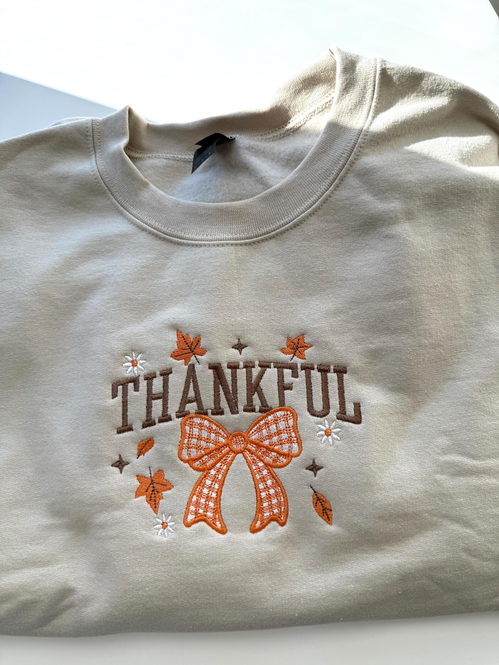 Thankful Sweatshirt in Beige - Etsy