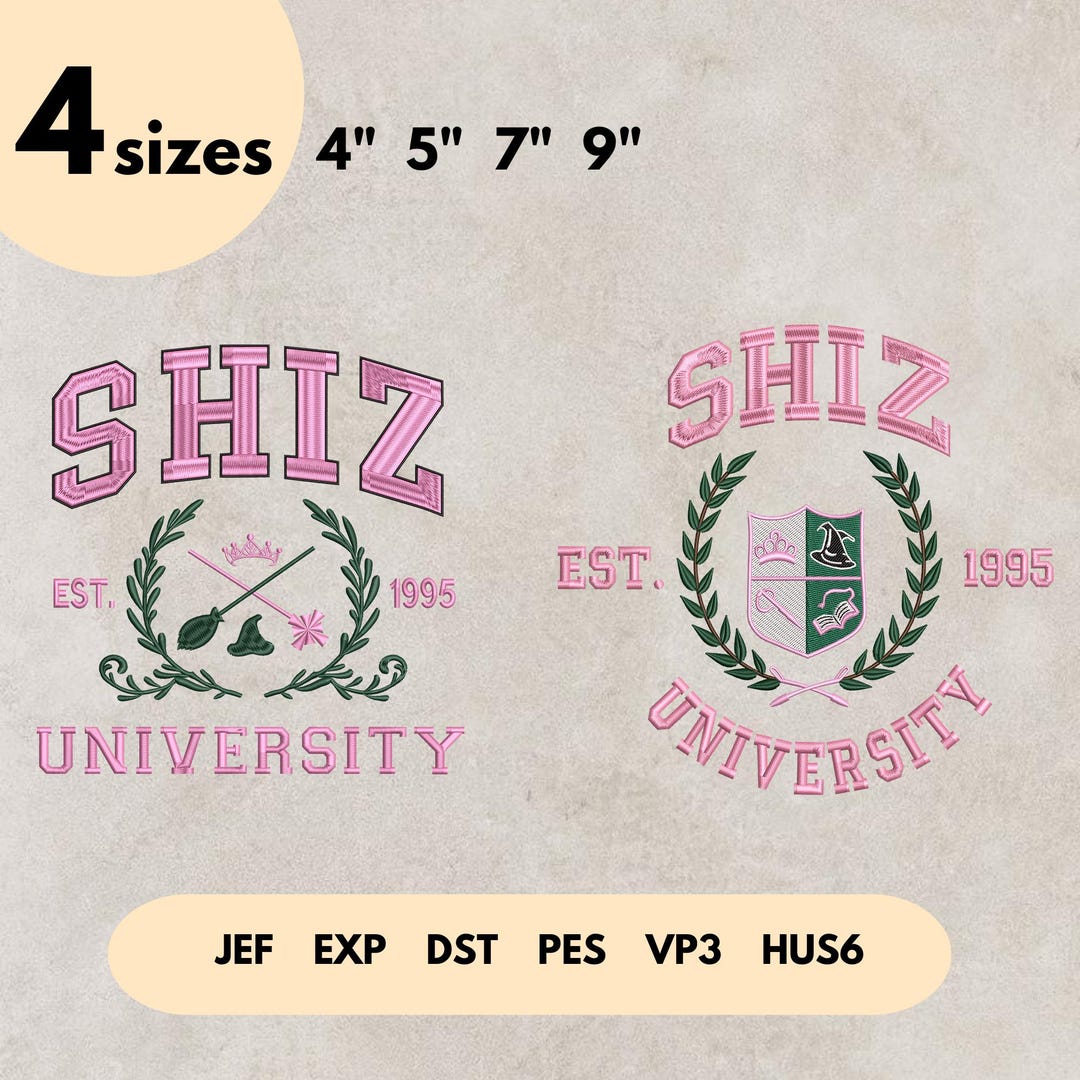 Shiz University Embroidery Designs, Cute Wicked Embroidery File, Wizard ...