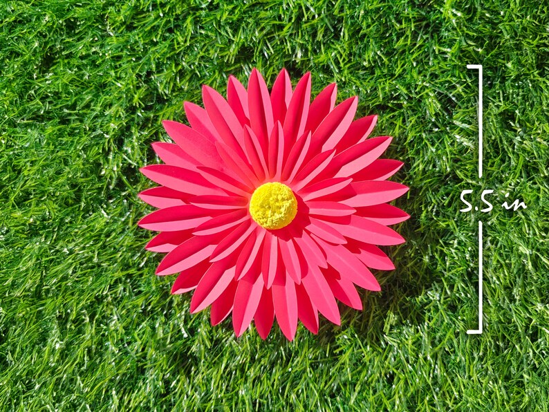 Handmade Paper Flowers (set of 2), 5.5in Colorful Home Decor - Etsy