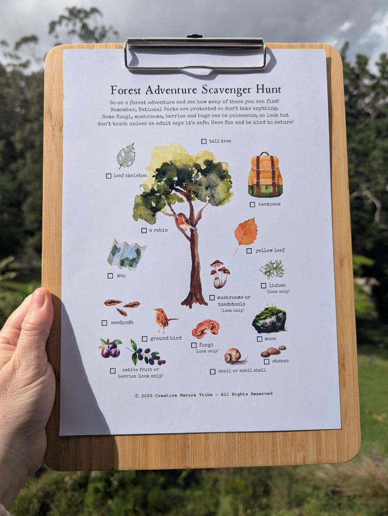 Forest Scavenger Hunt Printable for Kids | Nature Hunt | Woodland ...