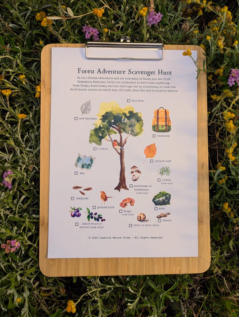 Forest Scavenger Hunt Printable for Kids | Nature Hunt | Woodland ...