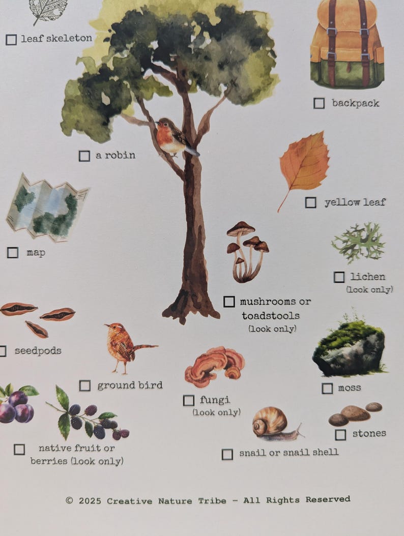 Forest Scavenger Hunt Printable for Kids | Nature Hunt | Woodland ...