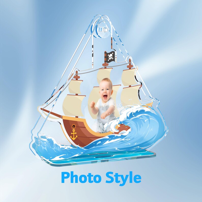 Custom Pirate Ship Acrylic Photo Frame – Nautical Keepsake Gift - Etsy