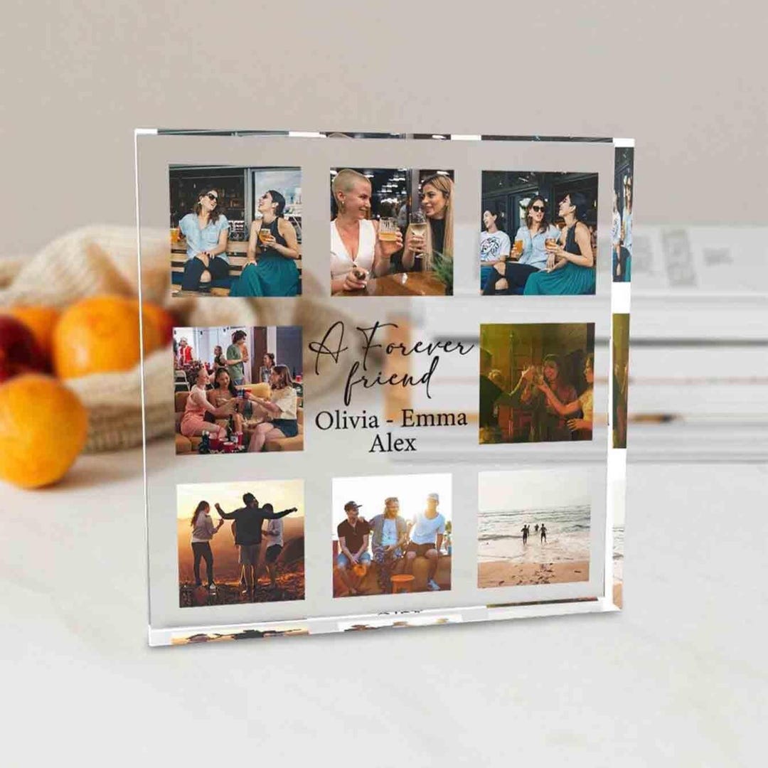 Personalized Acrylic Picture Frame Custom Photo Block Wedding Gift Desk ...