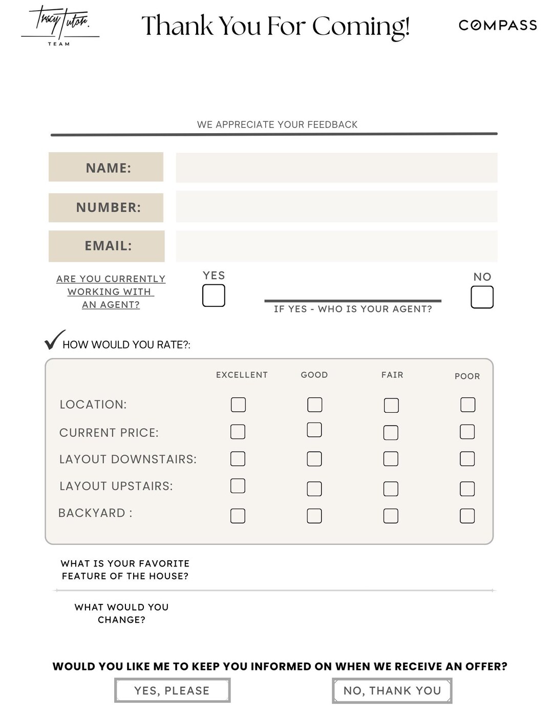 Editable Real Estate Sign-in Sheet | Realtor Canva Template - Etsy