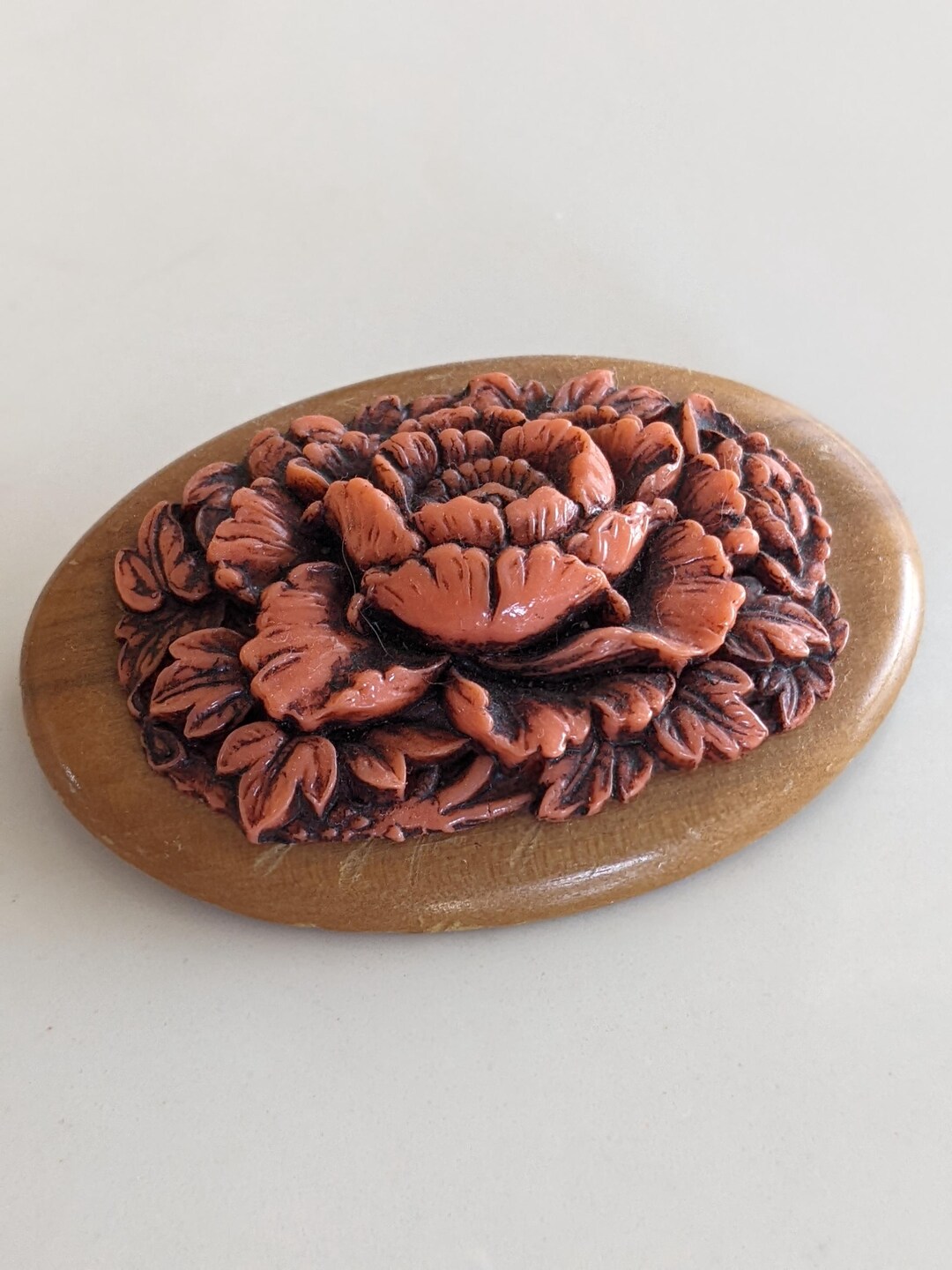 1940's Vintage Celluloid Flower Brooch - Etsy