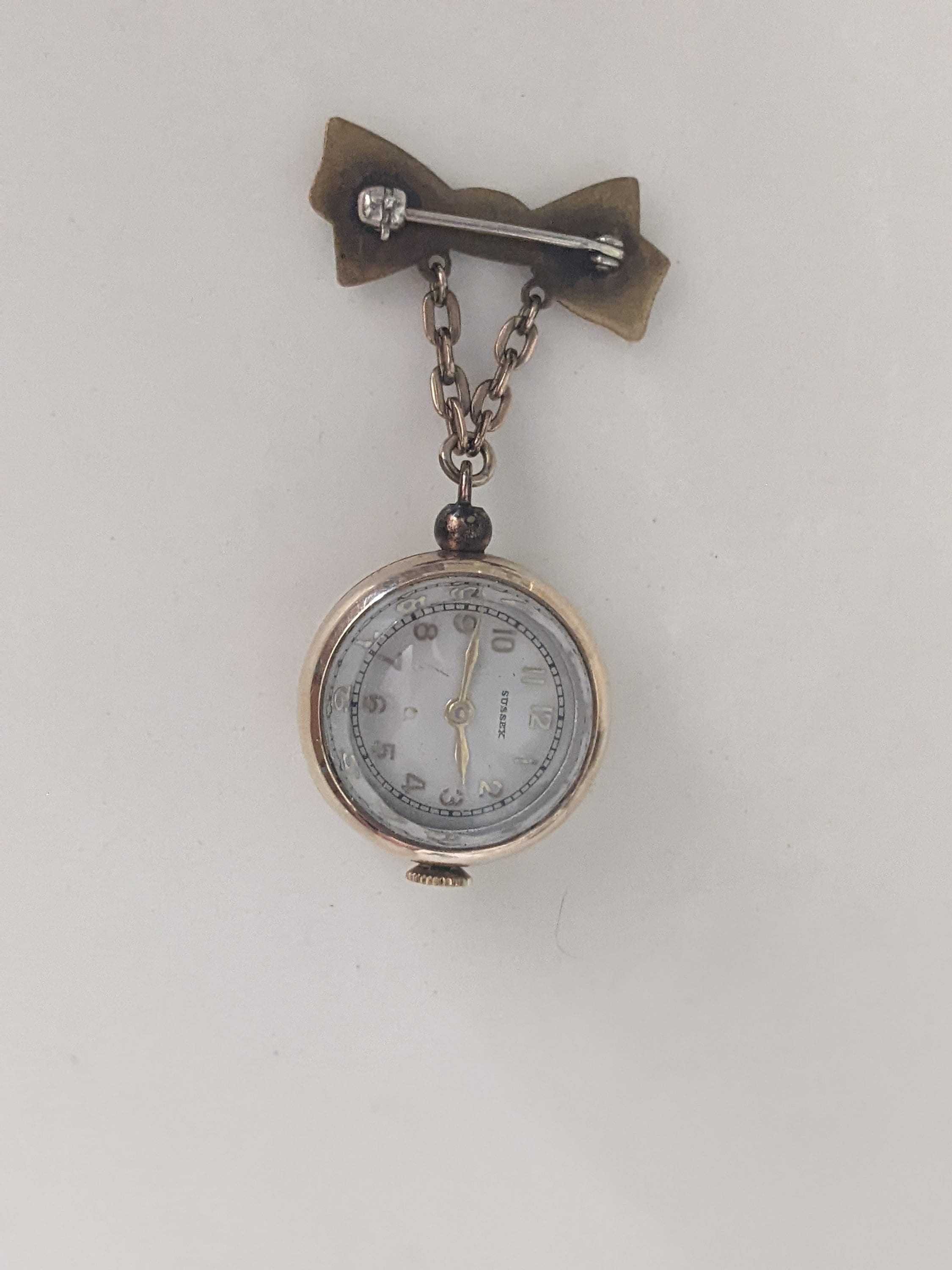 Vintage Enamel Lapel Watch Pin - Etsy