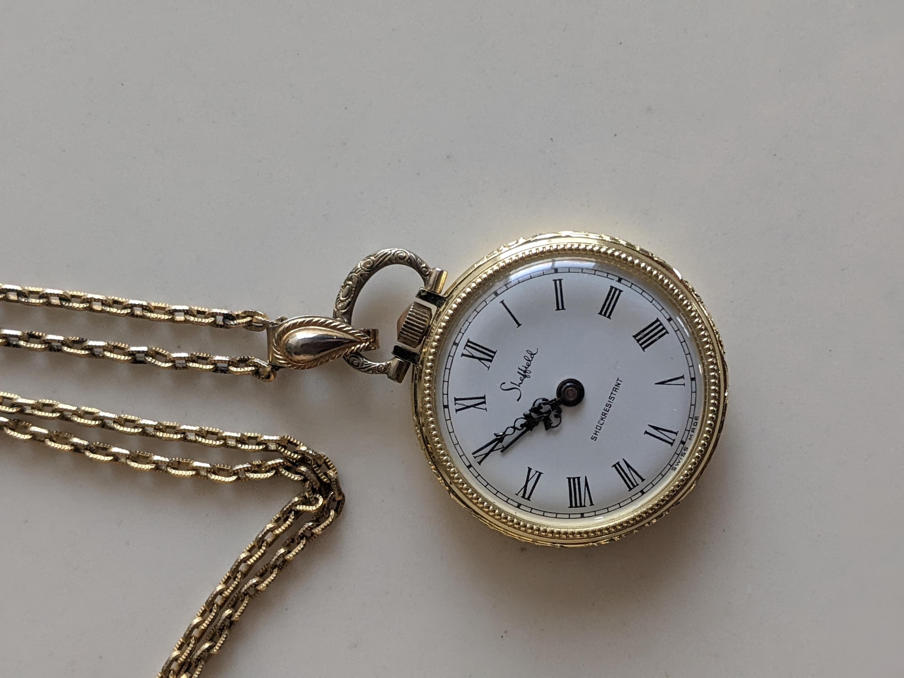 Vintage Sheffield Pocket Watch and Chain - Etsy