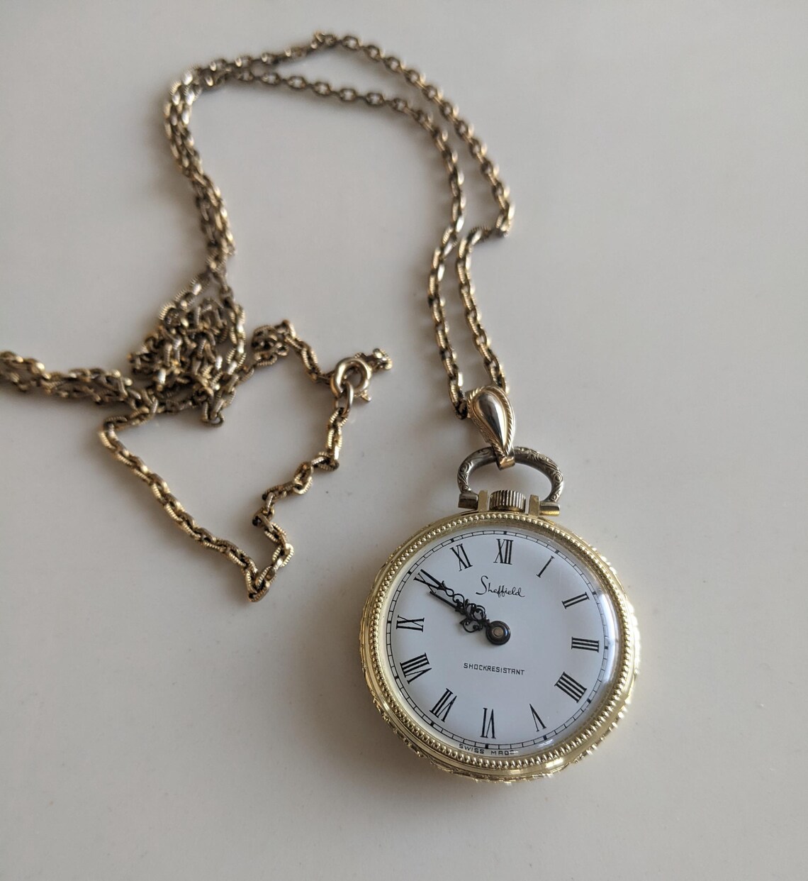 Vintage Sheffield Pocket Watch and Chain - Etsy