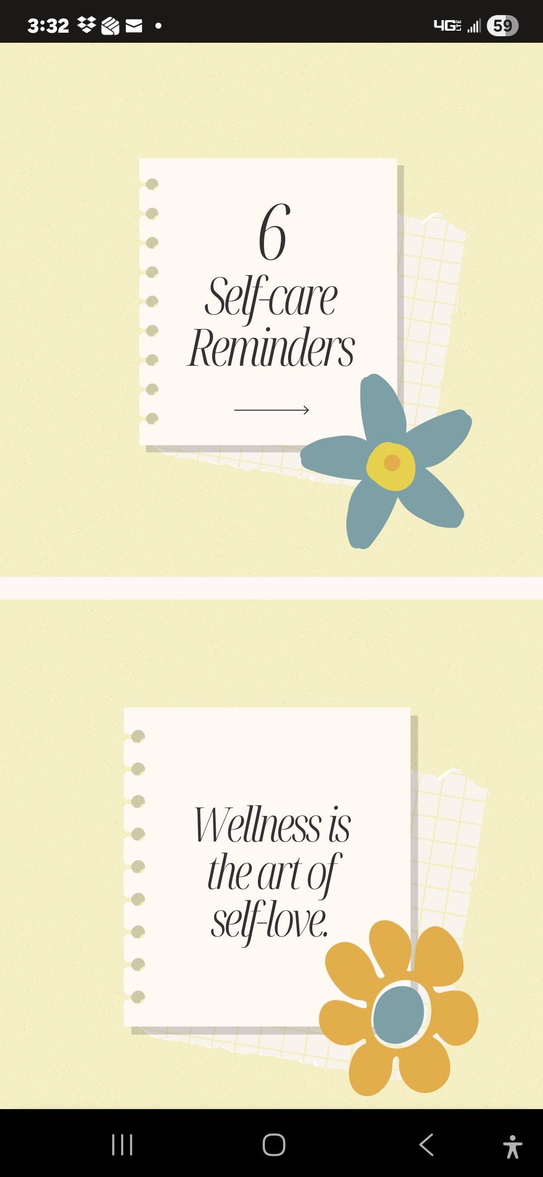 6 Self Care Reminders 8 Pages Digital Downloads - Etsy
