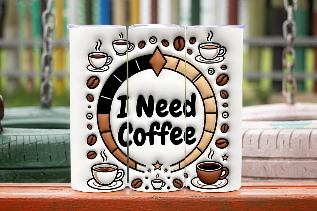 Inflated Coffee Tumbler Wrap 20oz Tumbler Wrap Coffee Lover Coffee ...